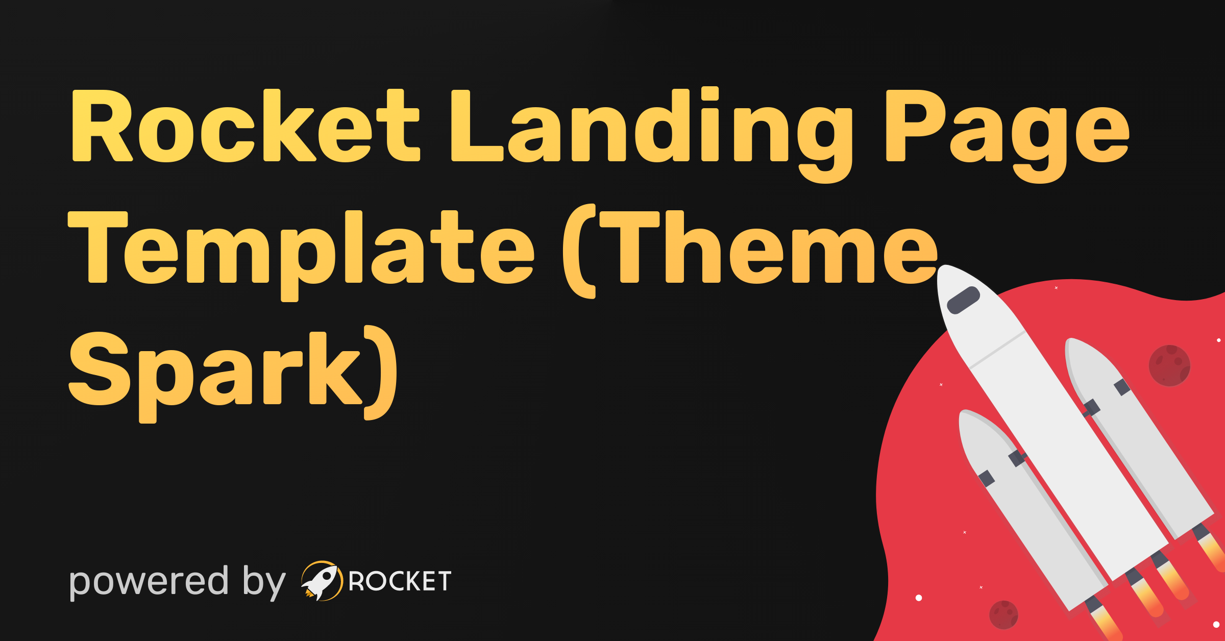 Rocket Landing Page Template (Theme Spark)